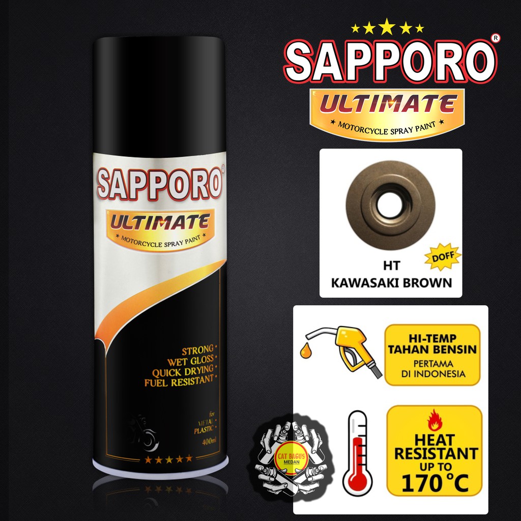 Jual SAPPORO ULTIMATE HI TEMP HT KAWASAKI BROWN HT02 ULTIMATE CAT ...