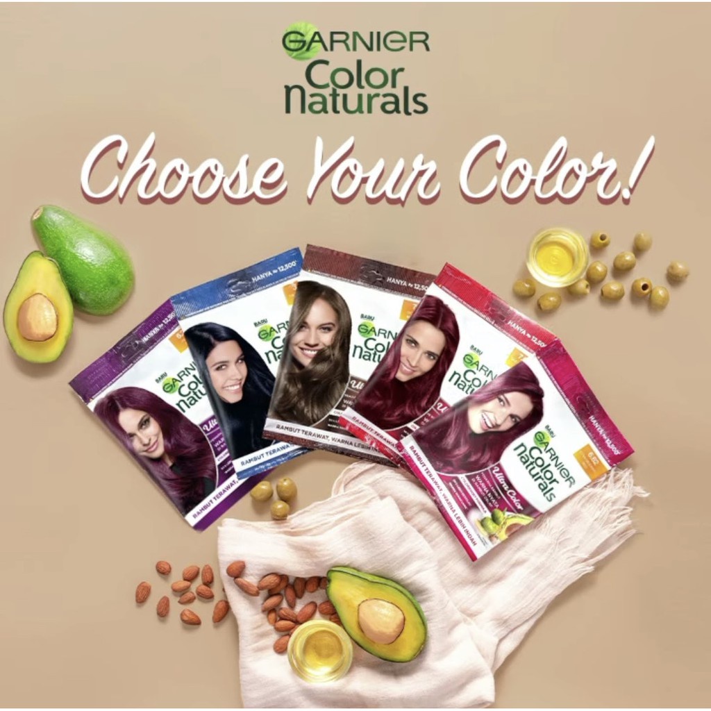 Jual GARNIER Color Natural Express Cream / Ultra Color Sachet | Shopee ...