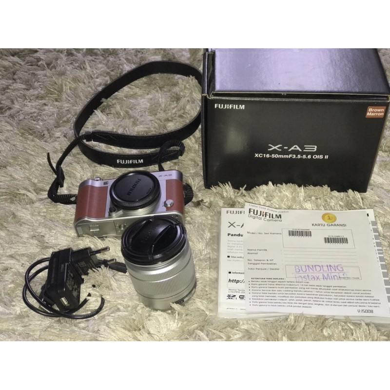 Jual camera FUJIFILM XA3 kit BROWN (second) | Shopee Indonesia