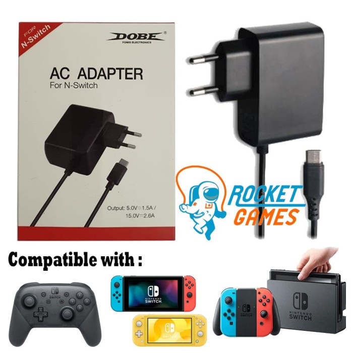 Jual Dobe AC Adaptor Nintendo Switch Fast Charger TNS - 869 ORIGINAL ...