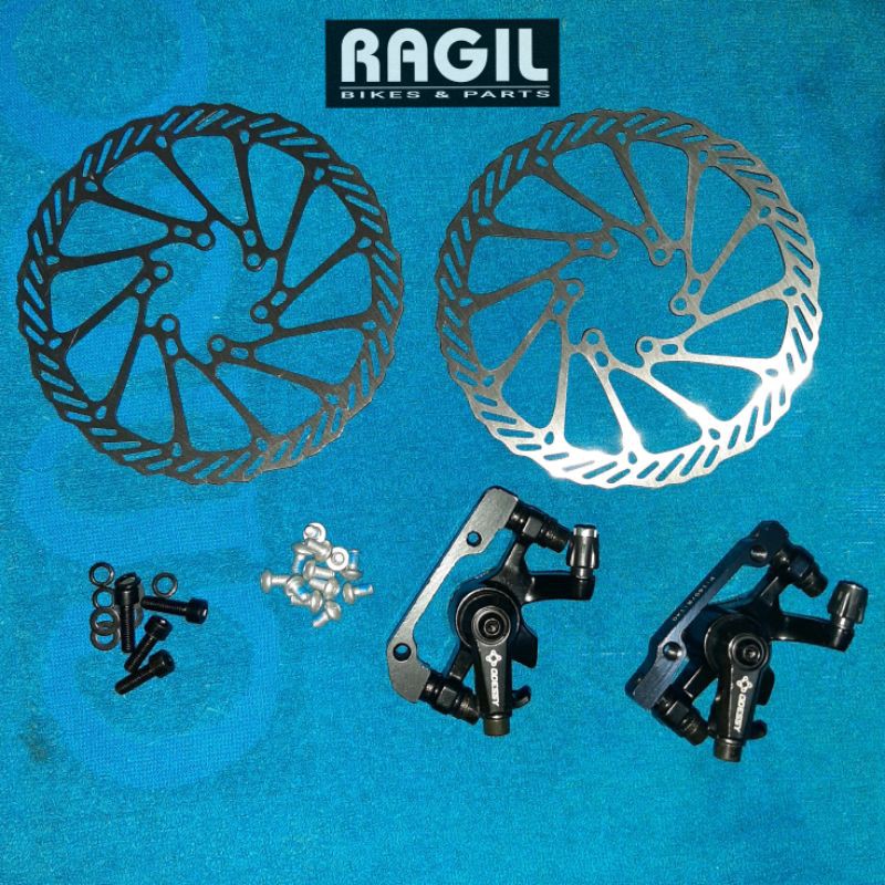 Jual REM CAKRAM SEPEDA DISC BRAKE 1 SATU FULL SET SEPASANG DEPAN ...