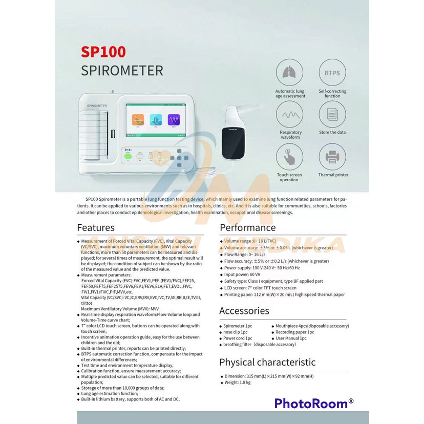 Jual SPIROMETRI SP 100 CONTEC - SPIROMETRI SP100 | Shopee Indonesia