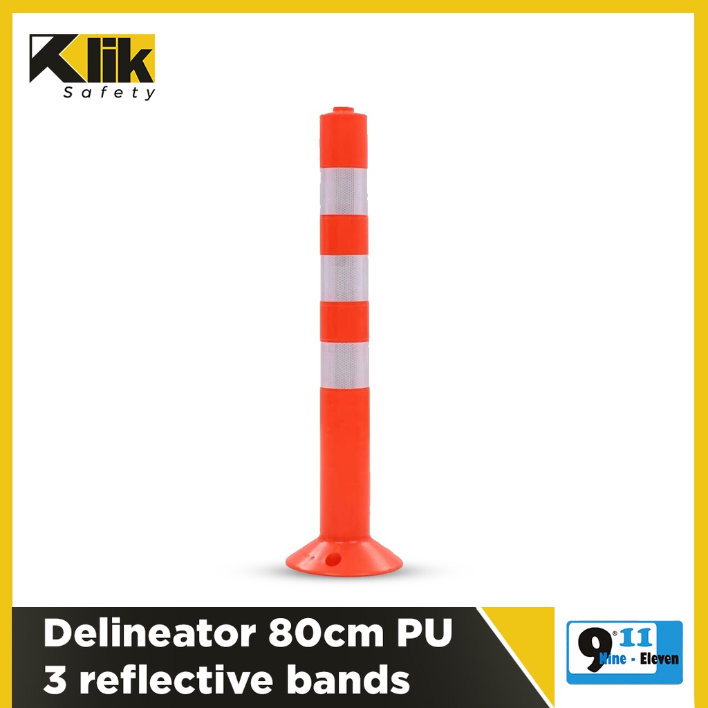 Jual Delineator 80cm PU orange 3 silver reflective bands | Shopee Indonesia