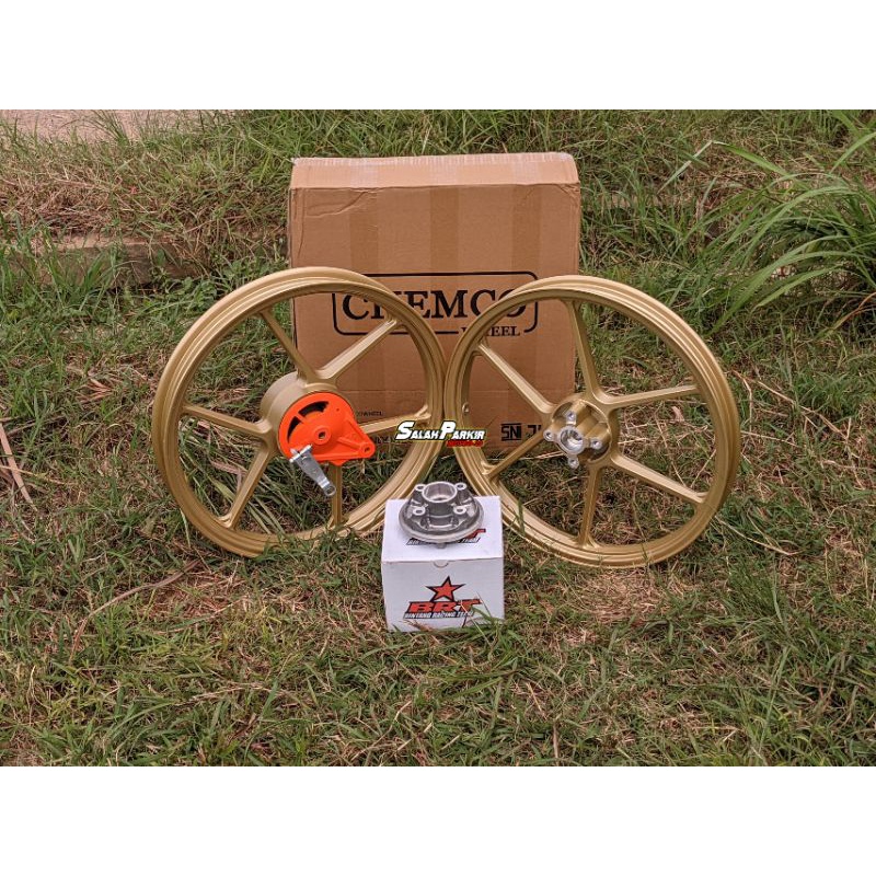 Jual Velg Racing BRT Chemco Gold velg motor cb cb100 cb125 gl gl100 ...