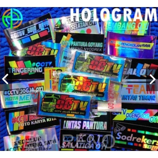Jual STICKER CCTV HOLOGRAM STICKER CCTV TRUCK OLENG | Shopee Indonesia