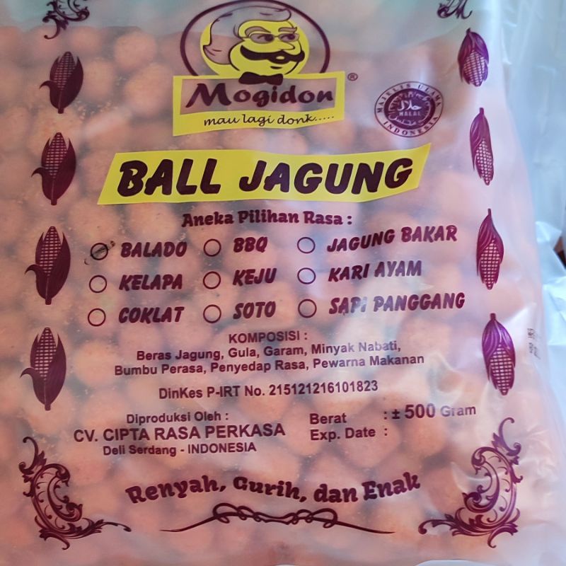 Jual [500gr] CHIKI BALLS JAGUNG BAKAR COKLAT BBQ BALADO MAGIDON ...