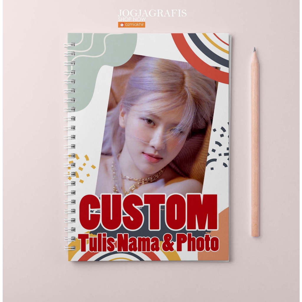 Jual Buku Notebook Frame Photo Aestetic A5 Custom Desain / BUKU TULIS ...