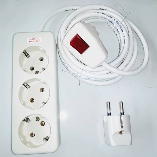 Jual Cok Sambung 3 Lubang + Steker On/Off Rakitan PREMIUM | Shopee ...