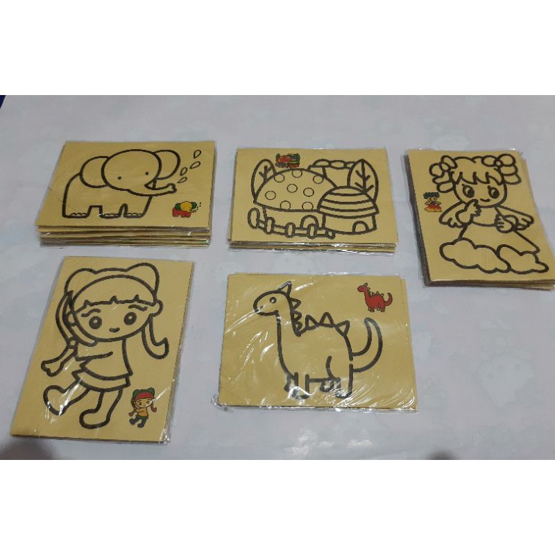 Jual Gambar Anak Mewarnai Sticker Gliter Kecil | Shopee Indonesia