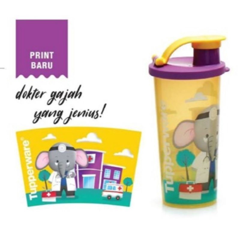 Jual fun tumbler elephant botol minum tupperware printing 260 mL ...