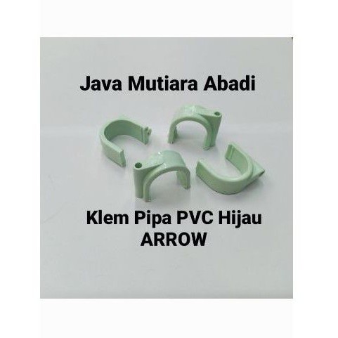 Jual Klem Clam pipa PVC 3/4" Clam Omega Hijau Arrow(Tanpa paku ...