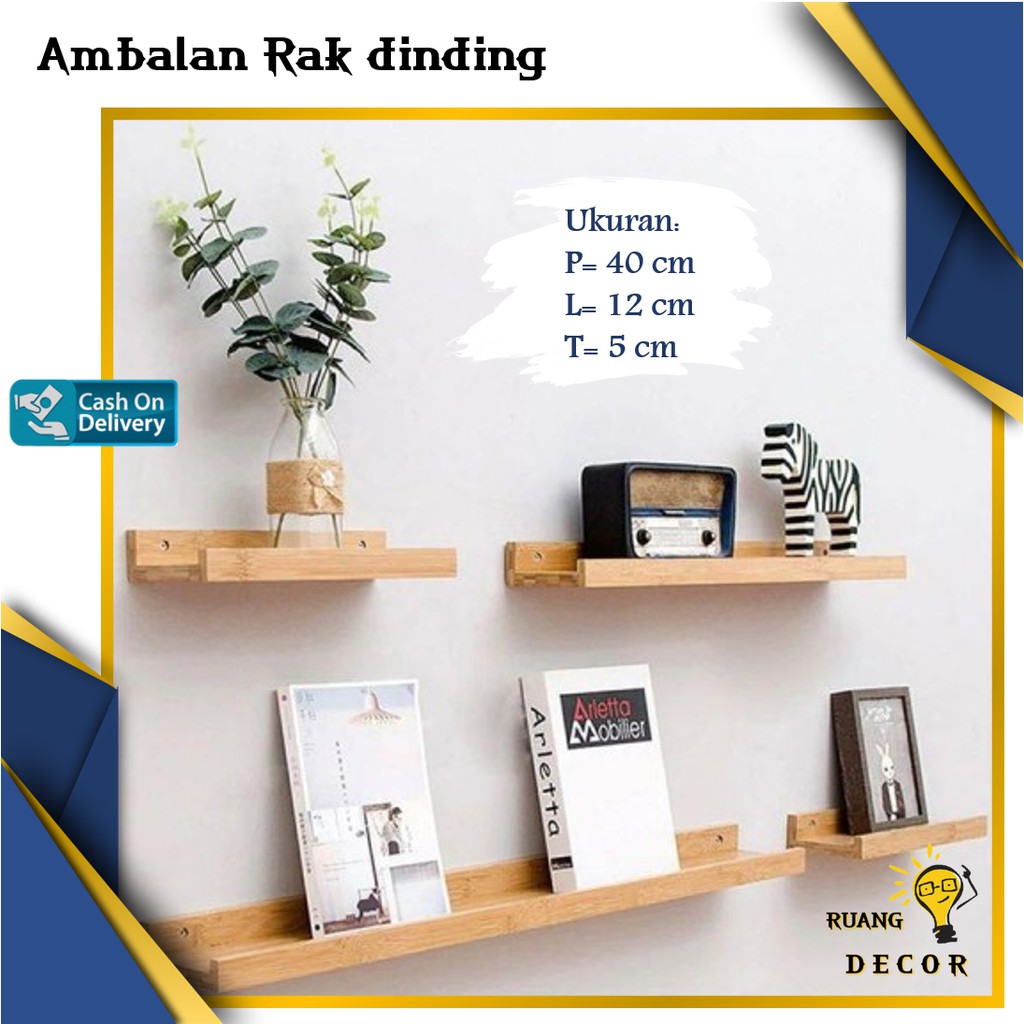 Jual AMBALAN RAK DEKORASI DINDING MODEL J | Shopee Indonesia