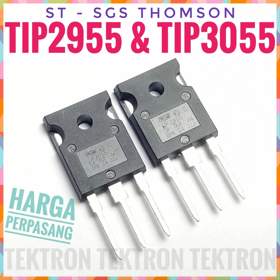 Jual TIP2955 TIP3055 ST 15A 60V 90W TIP 2955 3055 sepasang B grade | Shopee Indonesia