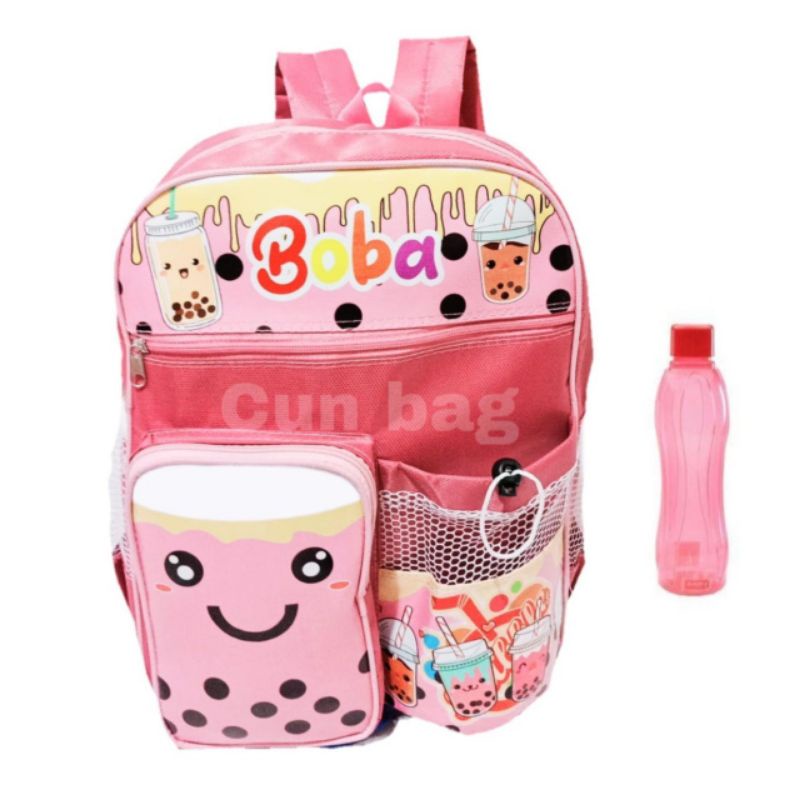 Jual Tas Sekolah Troli Boba Free Botol Minuman / Tas Sekolah Dorong Anak / Ransel Troli Boba ...