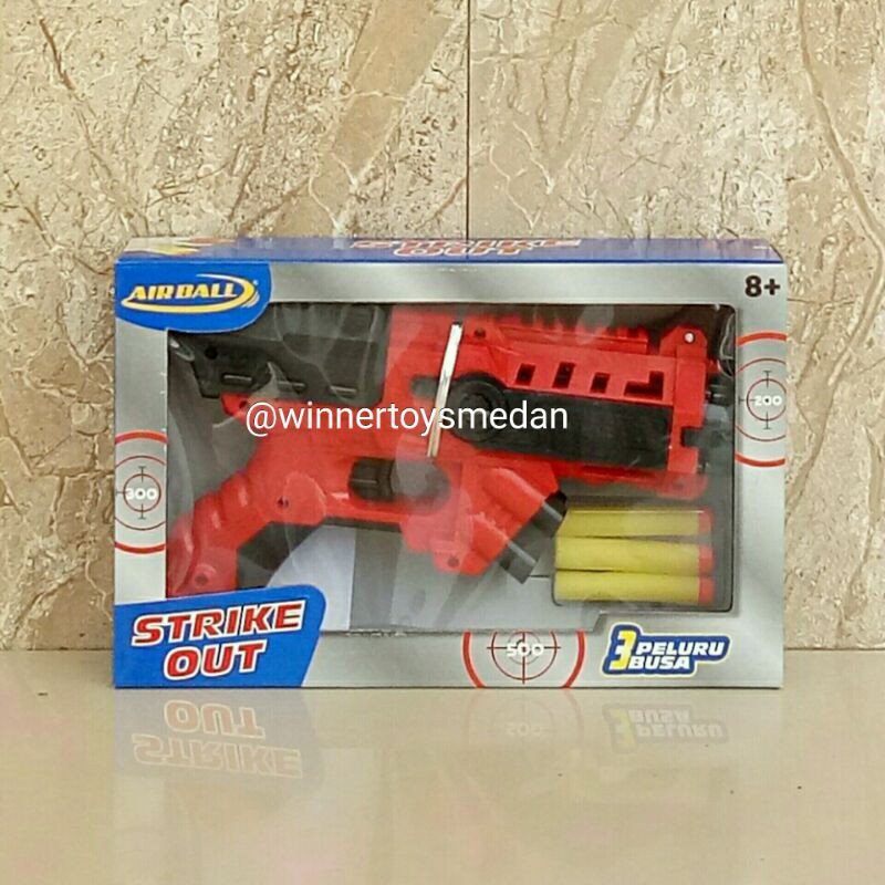Jual Pistol Peluru Busa / Pistol Nerf Strike Out / Pistol air ball ...