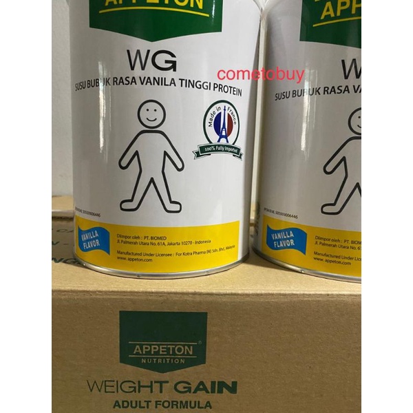 Jual Appeton Weight Gain Susu Untuk Gemuk Rasa Vanilla/Cokat (Dewasa ...