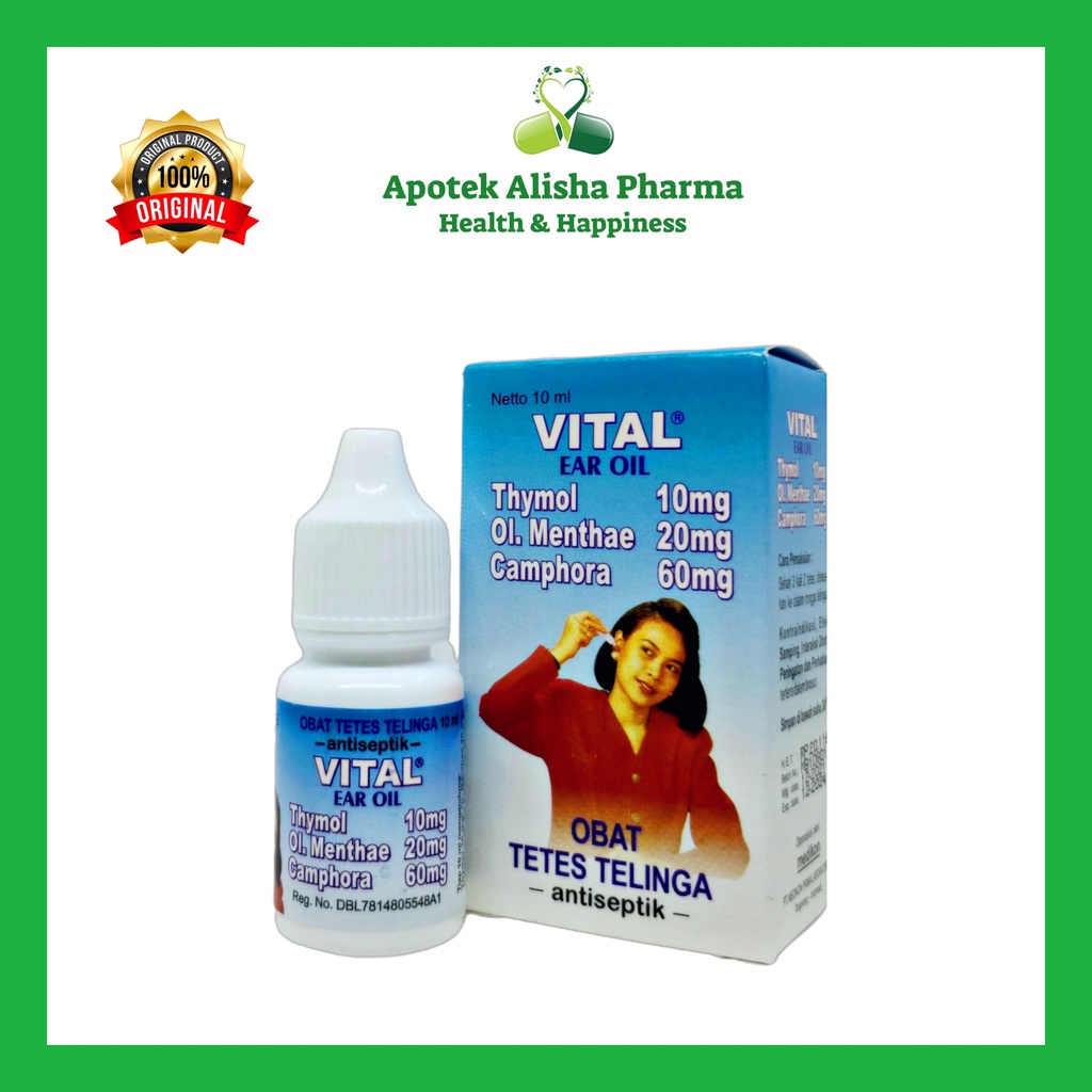Jual Vital Obat Tetes Telinga 10ml - Fital Ear Oil Drop / Pital ...