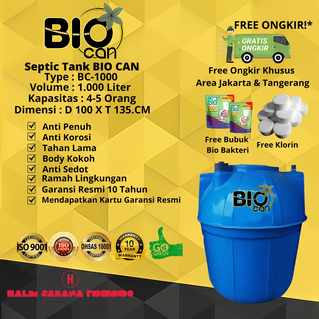 Jual Septic Tank Bio Biotech Biotank Biofilter Biofil Biotaff sepiteng ...