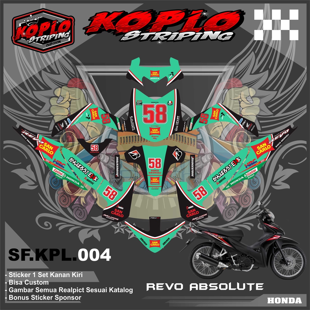 Jual Stiker Decal Full Body Motor Honda Revo Absolute - Sticker Decal ...