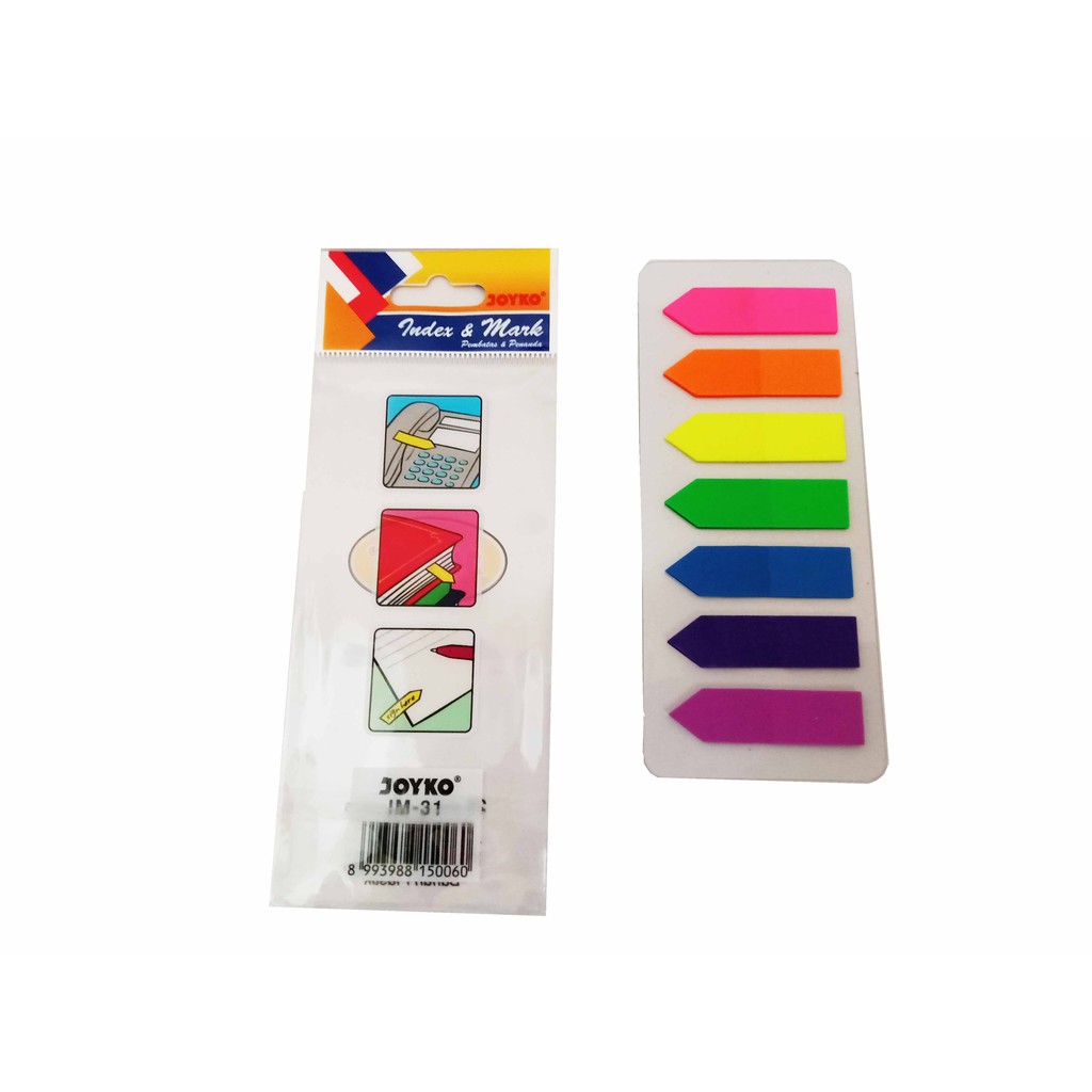 Jual Posit Pos it Pembatas Kertas Penanda Buku Joyko 7 warna | Shopee ...