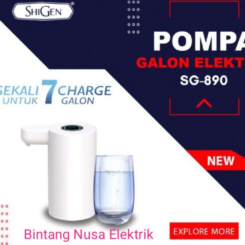 Jual Shigen SG-890 Pompa Galon Elektrik/ Pompa Aqua Elektrik/ Penyedot ...