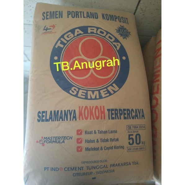 Jual Semen Tiga Roda 1 SAK 50Kg / Semen 3 Roda 1Sak / Semen Tiga Roda 50kg / Semen Tiga Roda ...