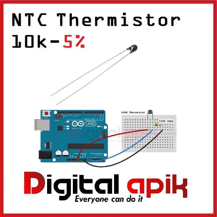 Jual NTC Thermistor 10k - 5% Termistor MF25AT Resistor Sensor Suhu Panas | Shopee Indonesia