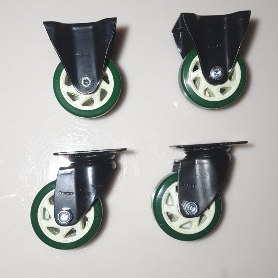 Jual Roda Troley Pu Sumo 4 inch ( 2muter 2mati ) | Shopee Indonesia