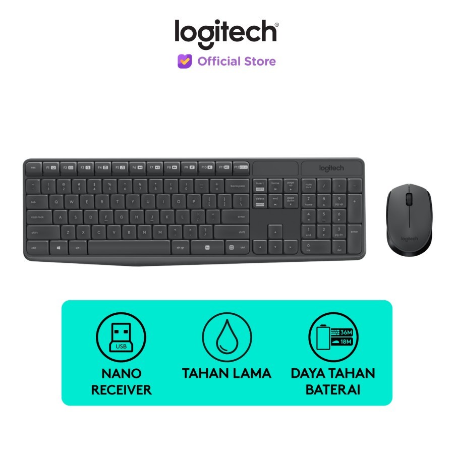 Jual Logitech MK235 Wireless Keyboard dan Mouse | Shopee Indonesia