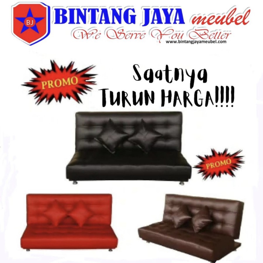 Jual PROMO sofa bed sierra hitam,merah dan coklat / sofa tempat tidur ...