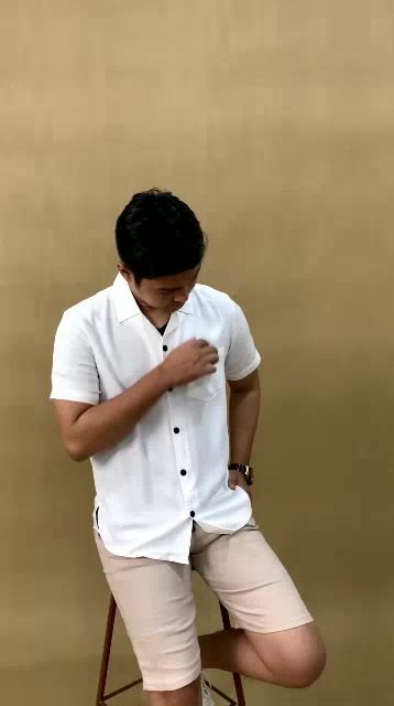 Jual ~KEMEJA POLOS LENGAN PENDAK HAWAIAN CLASSIC SHIRT KEMEJA PANTAI ...