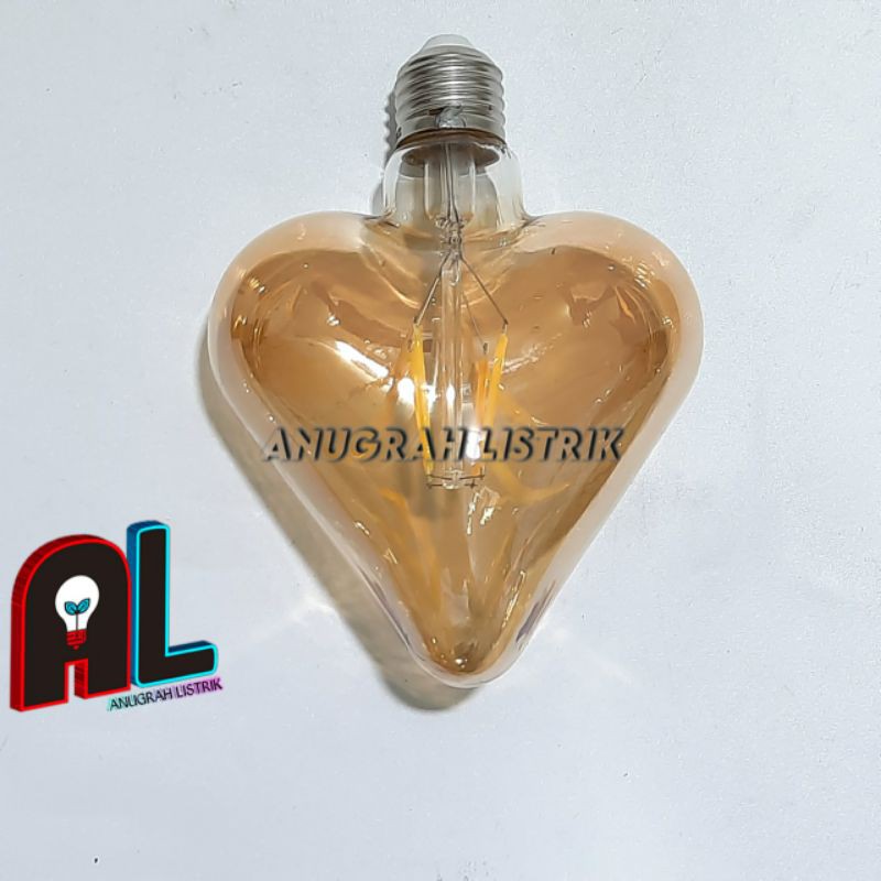 Jual Lampu LED Filament Bohlam Edison 4W Bentuk Hati / Love Pijar 4 ...
