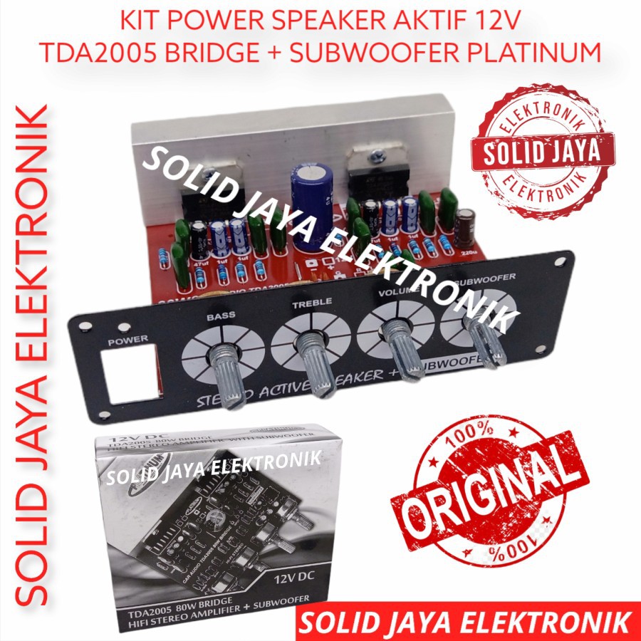 Jual KIT POWER SPEAKER AKTIF 12V DC 80W BRIDGE SUBWOOFER SUB SUBWOFER AKI ACCU 12VDC 12VOLT 12 V ...