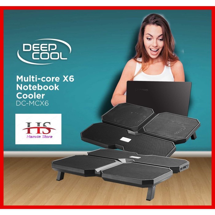 Jual DEEPCOOL MULTICORE X6 NOTEBOOK COOLER 4 FAN | Shopee Indonesia