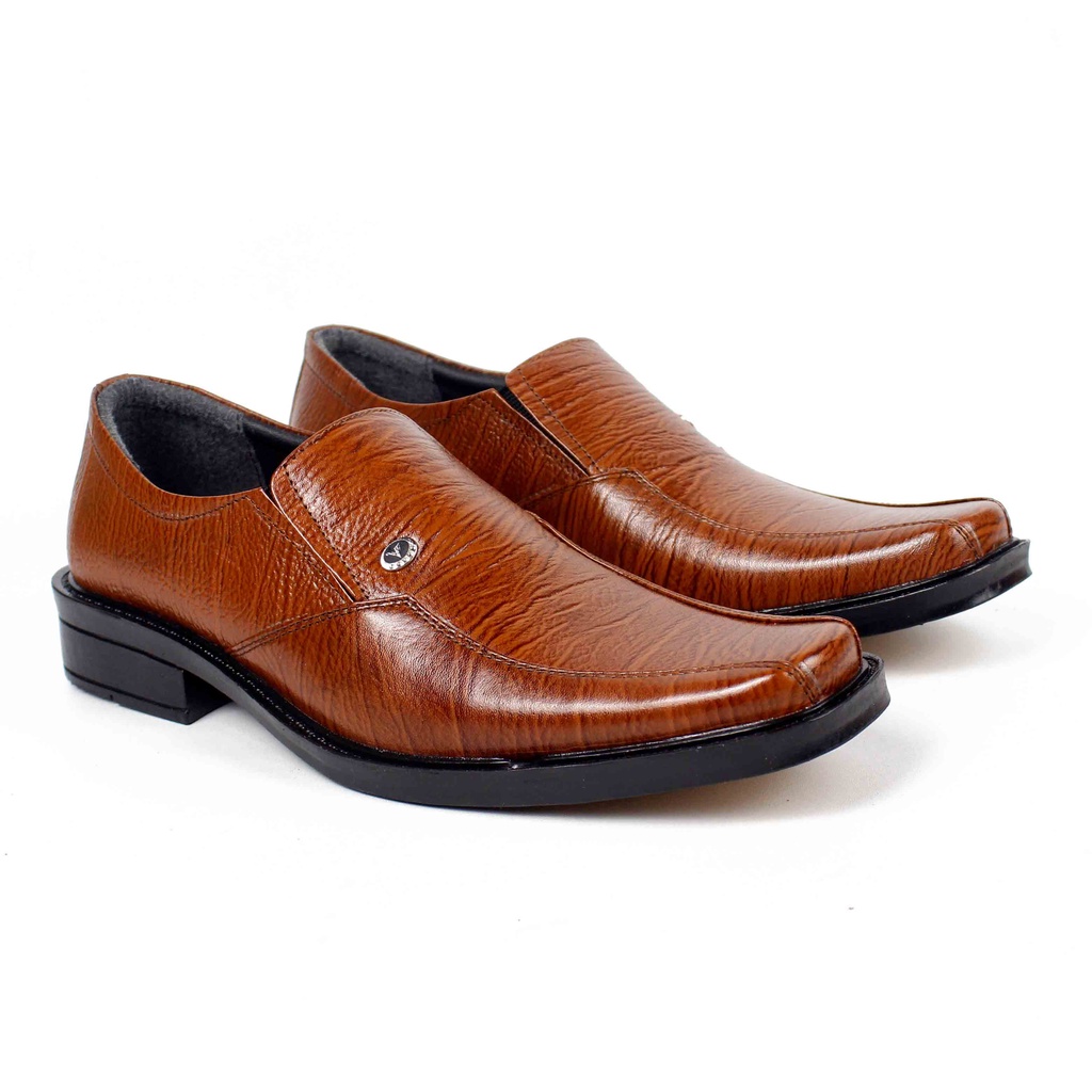 Jual Sepatu Pantofel Pria Bahan Kulit Asli Model Casual Original AL 03 ...
