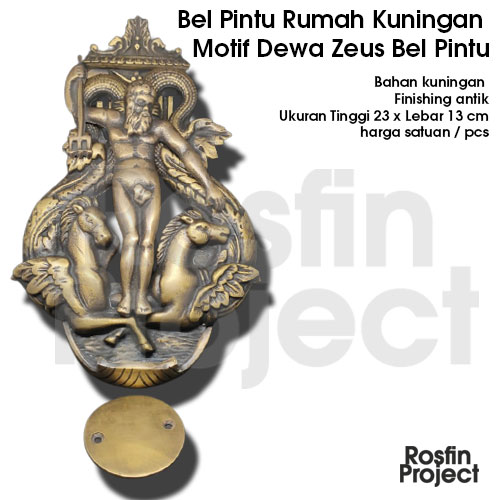 Jual Bel Pintu Rumah Kuningan Motif Dewa Zeus Bel Pintu | Shopee Indonesia