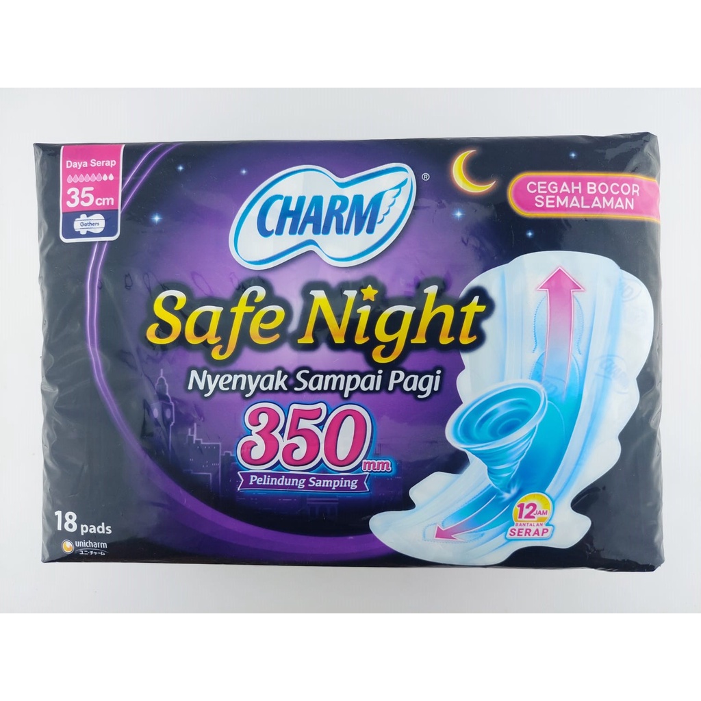 Jual LAMIKO TOKO - PEMBALUT CHARM SAFE NIGHT 35 CM 18 PADS PEMBALUT ...