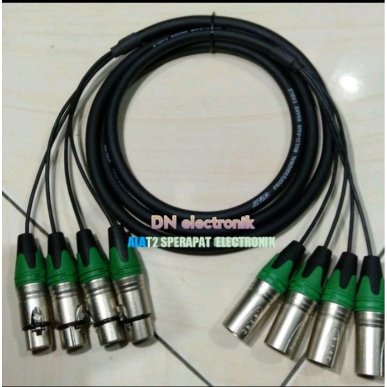 Jual Kabel snake 4Ch plu Jack xlr Canon male to female limited edition ...