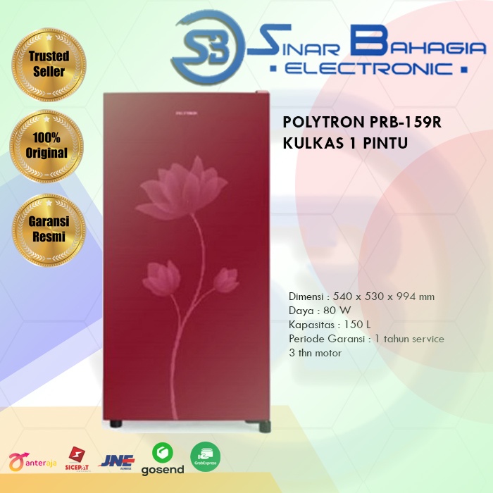 Jual POLYTRON PRB-159R KULKAS 1 PINTU (NEW) (KHUSUS BANDUNG) | Shopee ...