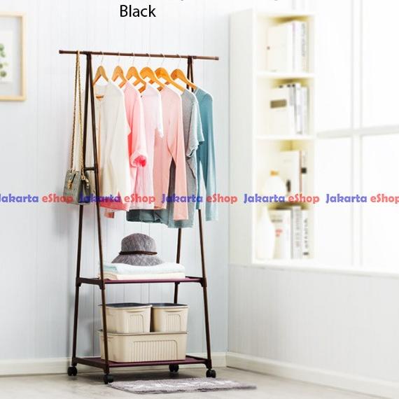 Jual Rak Display Pakaian Besi Portable Sh2 Lemari Pakaian Rak Baju ...
