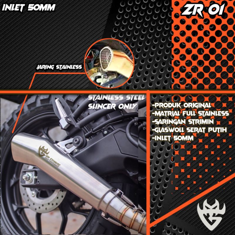 Jual Slincer Original GM Exhaust Inlet 50mm Type ZR01 Stainless Steel | Shopee Indonesia