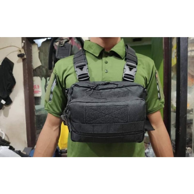 Jual AR official shop tas dada rompi tactycal dobbel Velcro chets bags ...