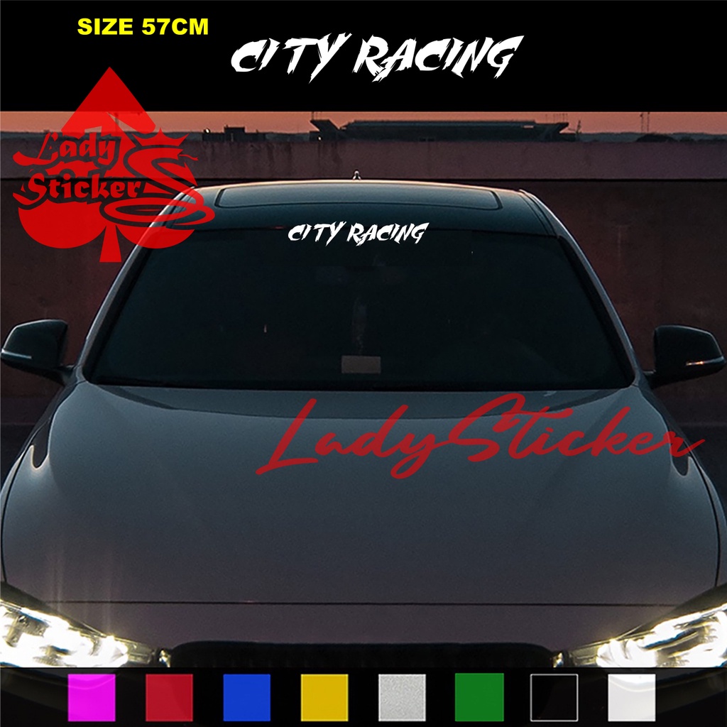 Jual STIKER KACA CITY STICKER WINDSHIELD MOBIL HONDA CITY RACING ...