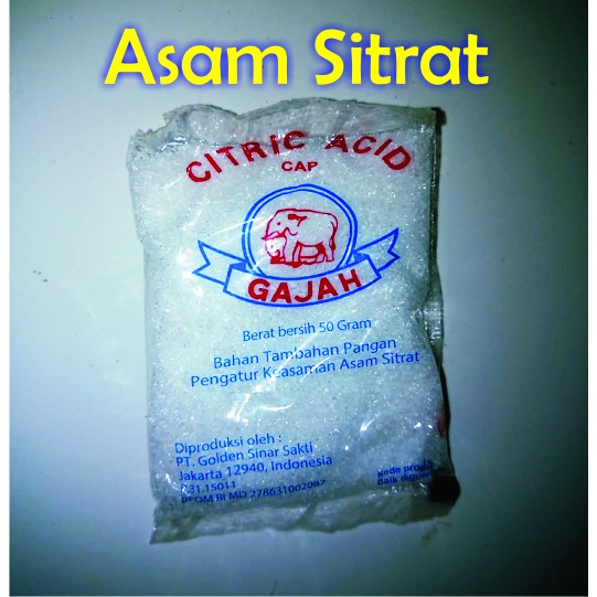 Jual ASAM SITRAT/CITRIC ACID - 50 Gr | Shopee Indonesia