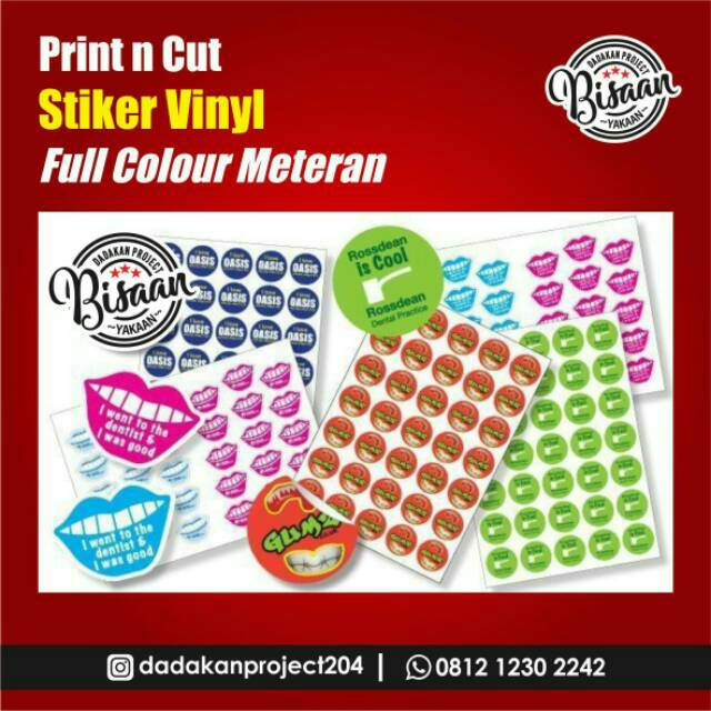 Jual Stiker Label Costum Print and Cut | Shopee Indonesia