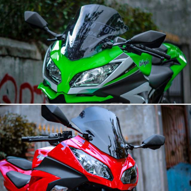 Jual Visor ninja 250 dan winglet ninja 250 visor ninja 250 karbu visor ...
