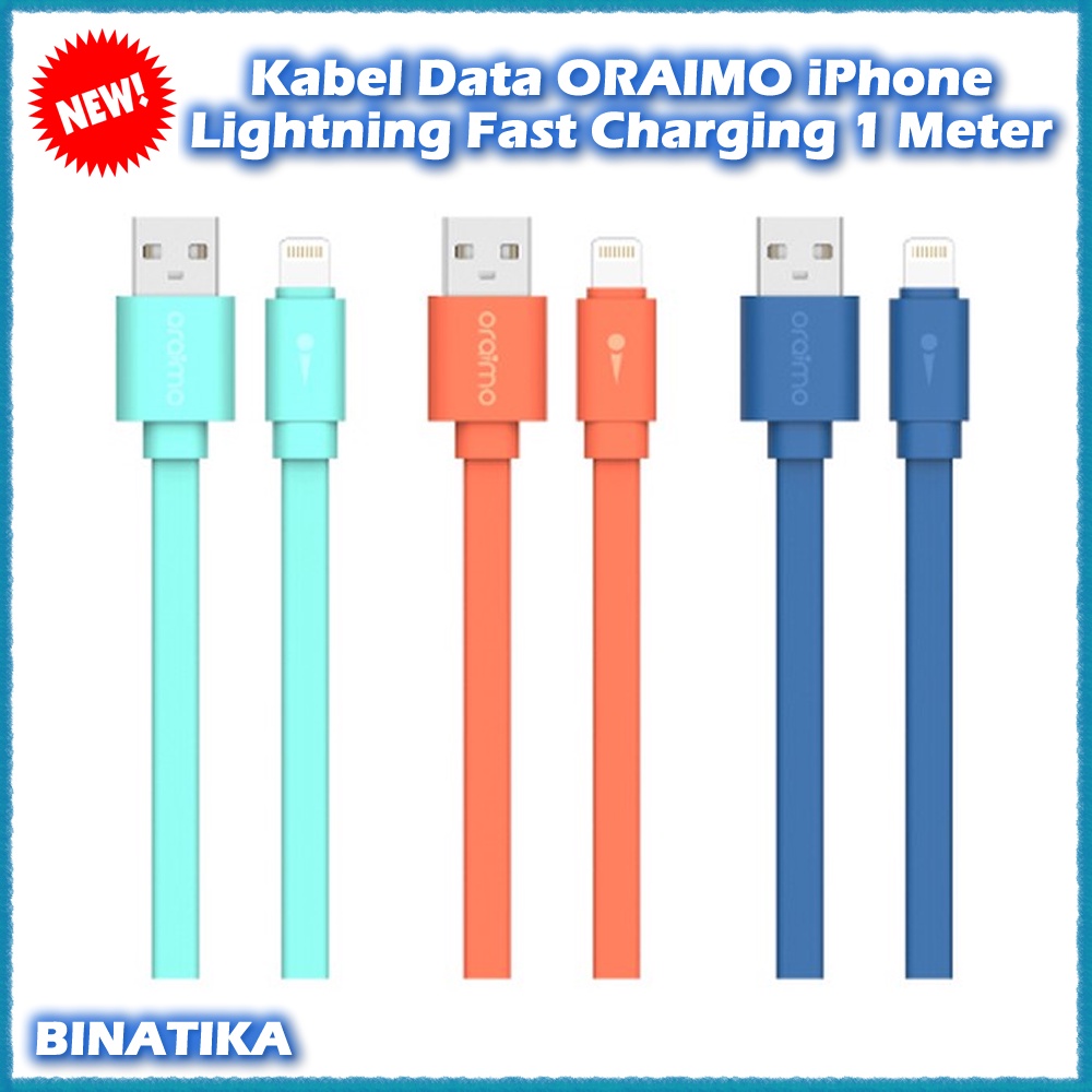 Jual USB Kabel Data Lightning iPhone ORAIMO Fast Charging 1 Meter OCD ...