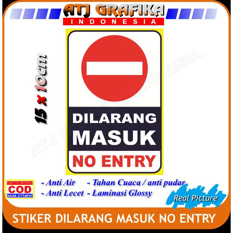 Jual Stiker Dilarang masuk sticker no entry pintu kantor toko rumah ...