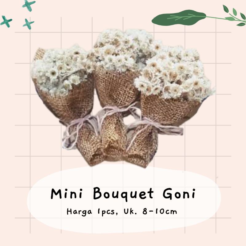 Jual (Part 3) Mini Bouquet Dried Flower Kain Goni Buket Bucket Bunga ...