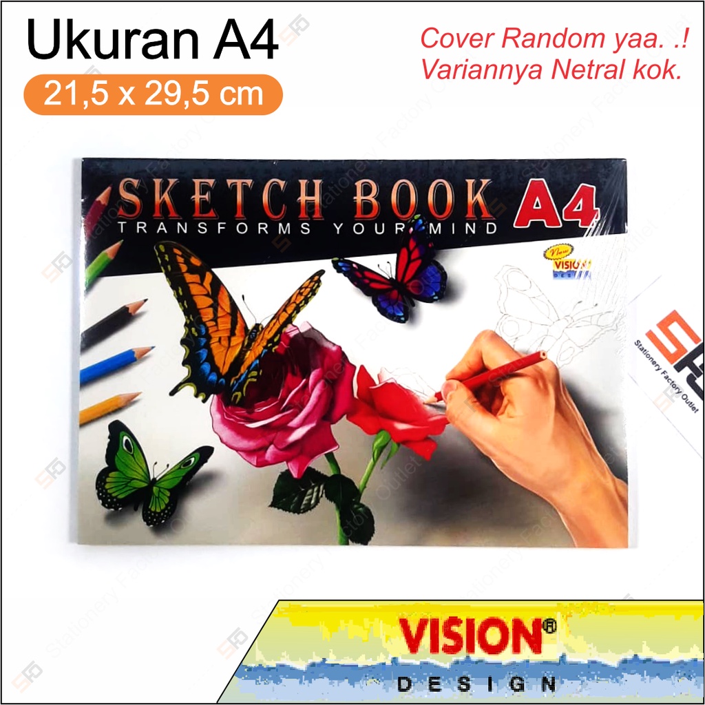 Jual Sketchbook A4 Vision - Sketch Book 30 Lembar 200gsm - SFO Semarang ...